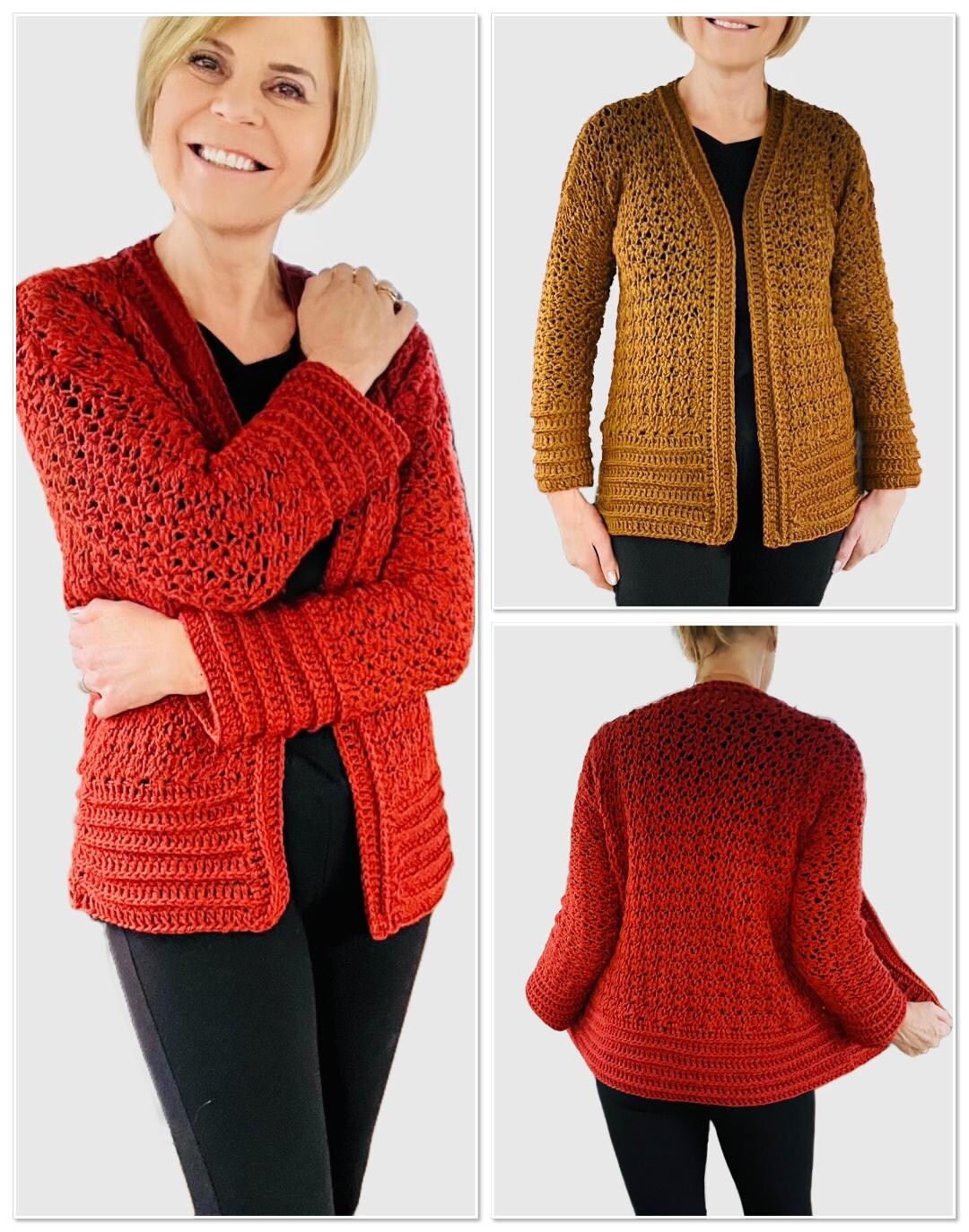 Warm Embrace Cardigan, Crochet Pattern English USA, Cozy Crochet ...