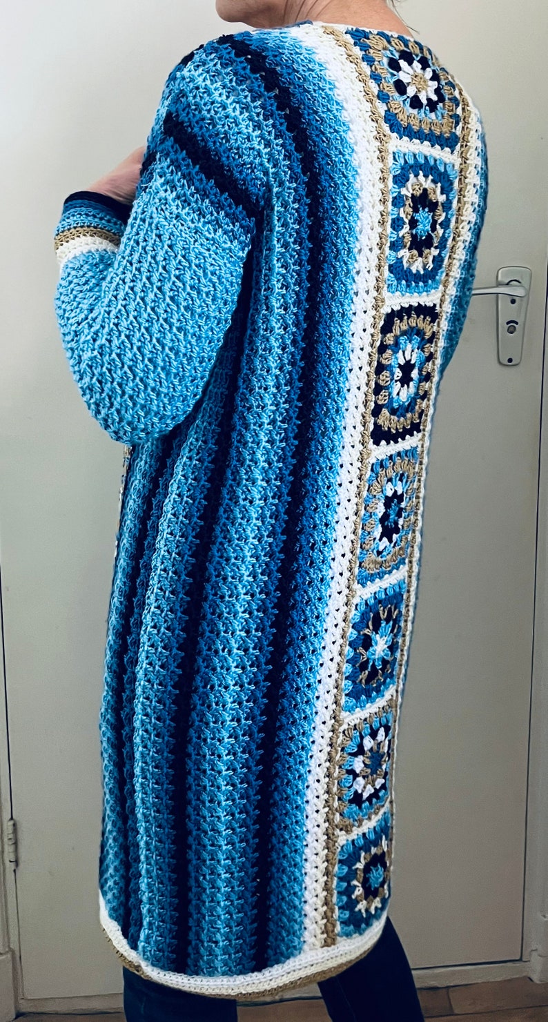 Long Square Affair Crochet Jacket, English Crochet Pattern USA & Dutch ...