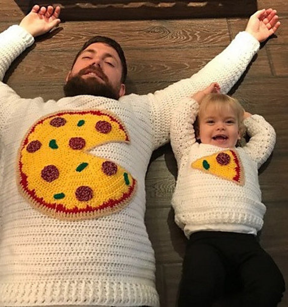 Pizza Pie Sweater for 2 PATTERN - Etsy