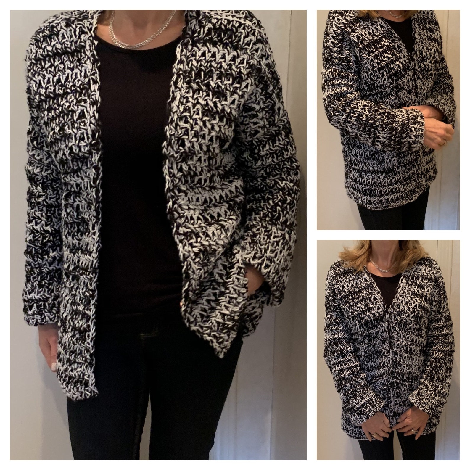 Crochet Cardigan Wrapped In Bulky Chains | Etsy