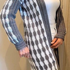 Sound Waves Cardigan, Crochet Pattern English USA & Dutch, Crochet ...