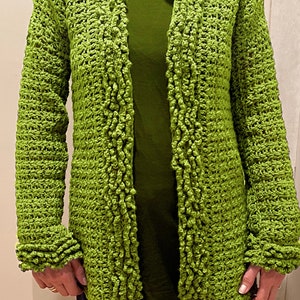 Curly Wurly Cardi, Crochet Cardigan Pattern, Beginner Crochet Pattern ...