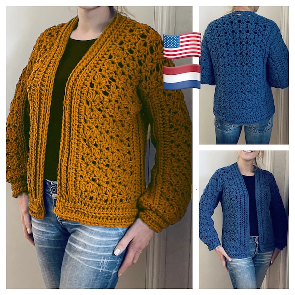 Cardigan Crochet Pattern - Etsy