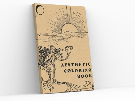 Coloring Book-aesthetic Coloring Book Stress Coloring | Etsy