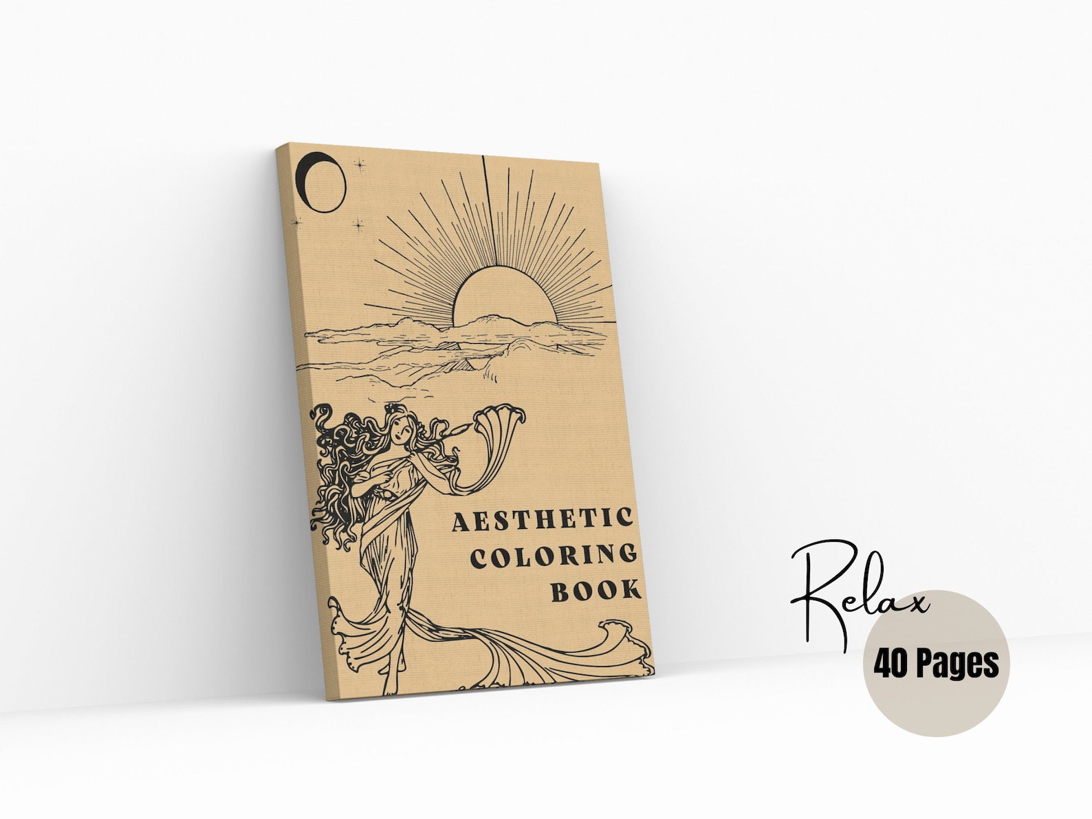 Coloring Book-aesthetic Coloring Book Stress Coloring | Etsy