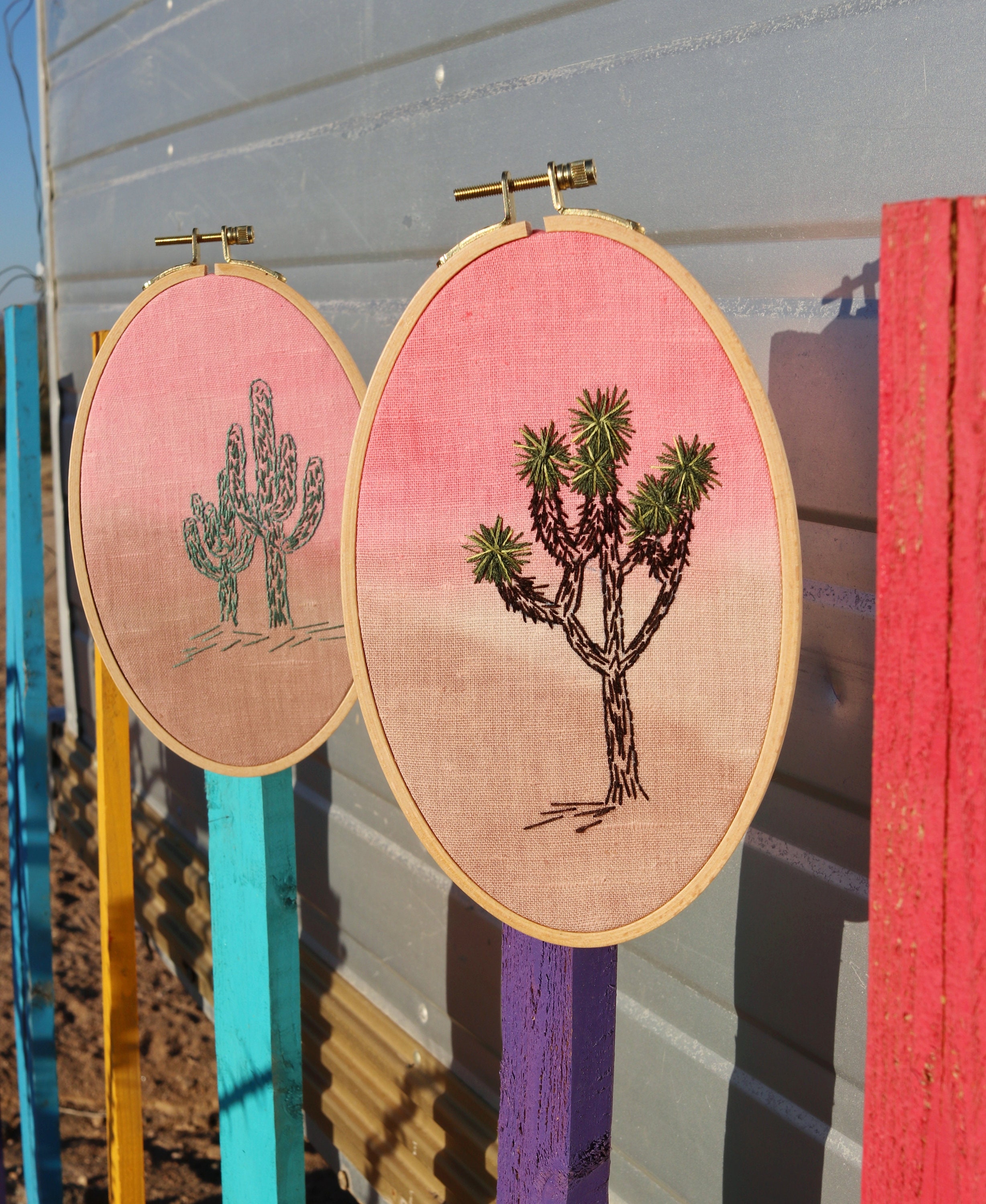 Joshua Tree Embroidery Hoop Desert Embroidery Art Landscape - Etsy