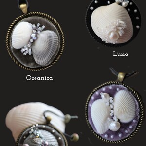 Beaded Shell Medallion Necklace Calypso, Shell Statement Necklace ...