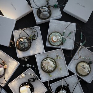 Beaded Shell Medallion Necklace Calypso, Shell Statement Necklace ...