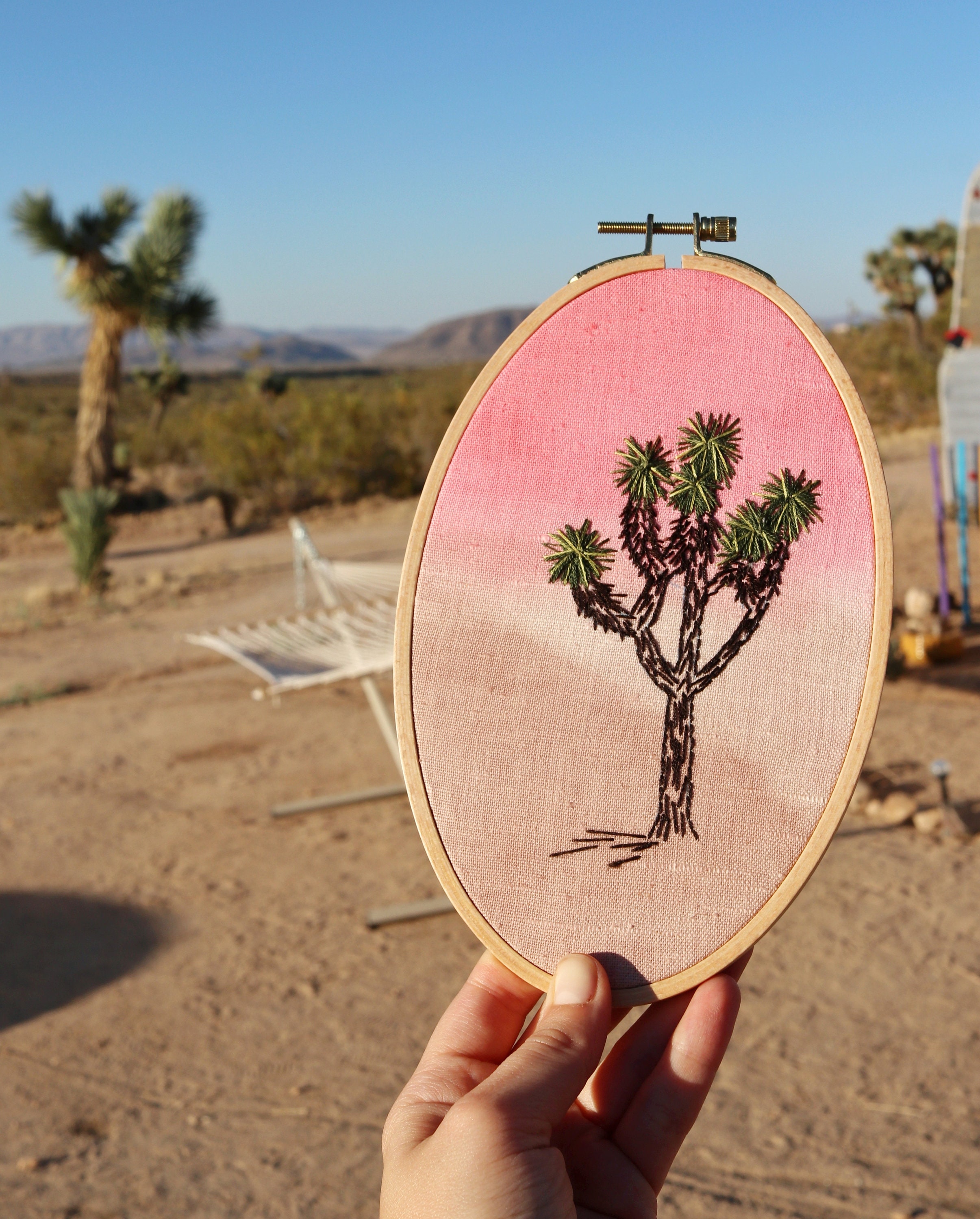 Joshua Tree Embroidery Hoop Desert Embroidery Art Landscape - Etsy