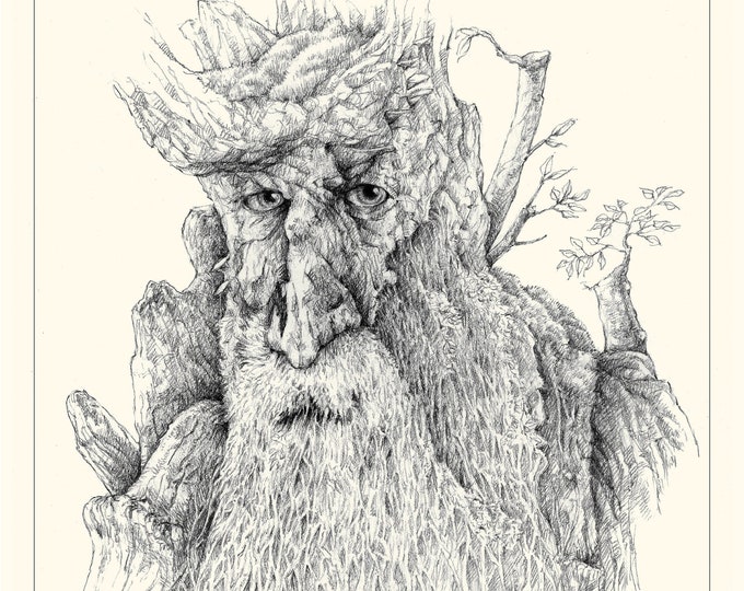 A5 Treebeard Print. Lord of the Rings Tribute. ENT Portrait. - Etsy