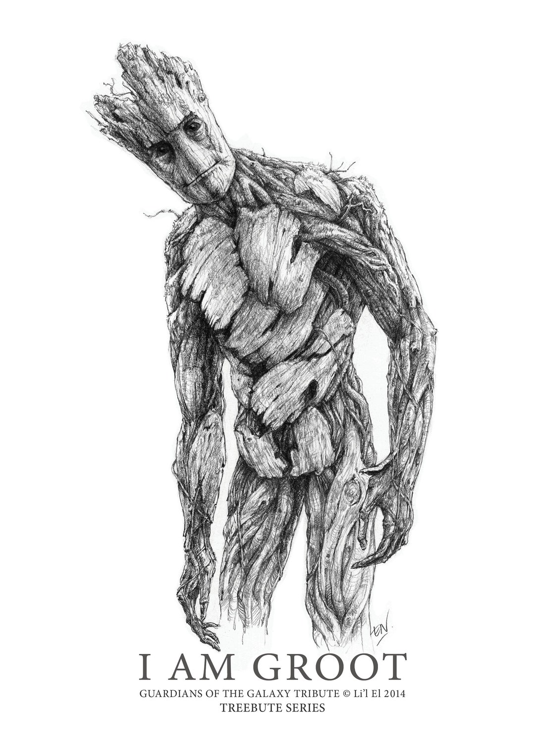 A3 Groot Poster. Marvel Guardians of the Galaxy Tribute (free Delivery ...