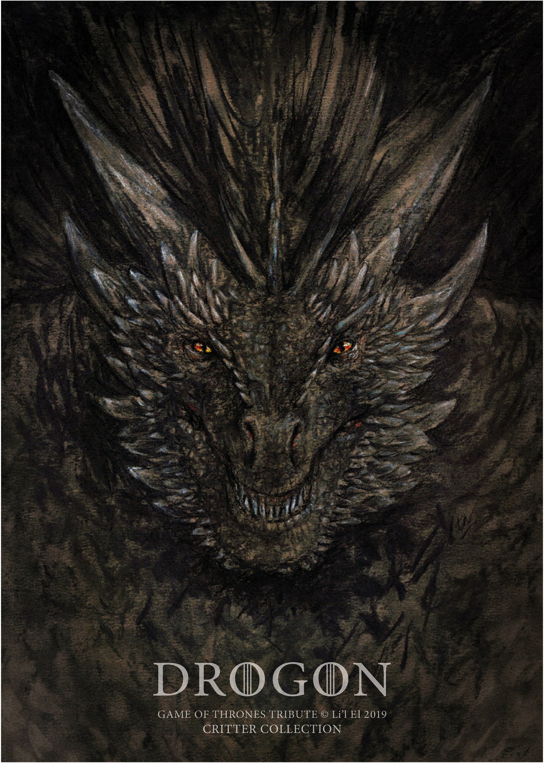 A3 Poster: Drogon Daenery's Favourite Child. Game of - Etsy