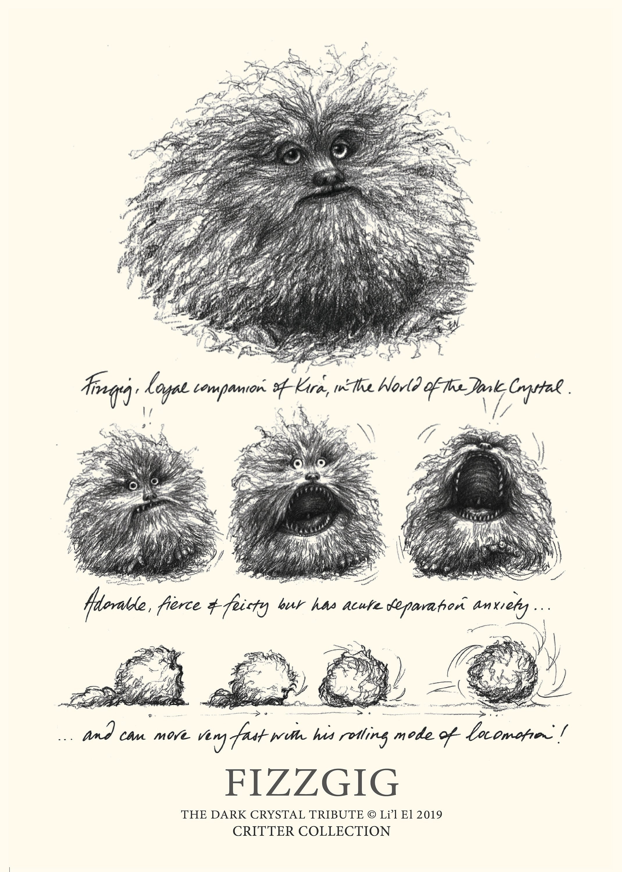 A4 Fizzgig Poster. The Dark Crystal Tribute. | Etsy