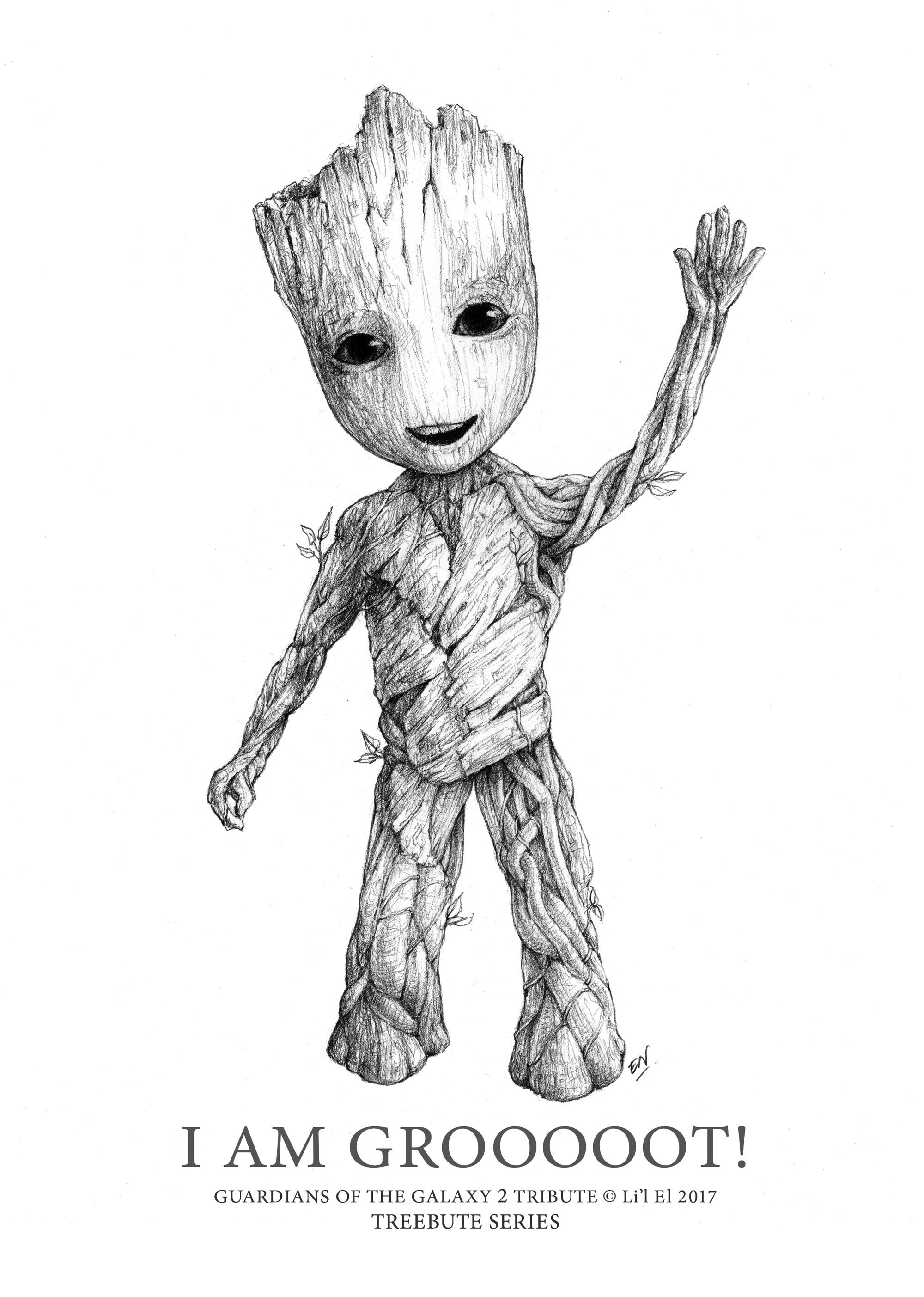 A4 Baby Groot Poster. Marvel Studios Guardians of the Galaxy 2 - Etsy ...