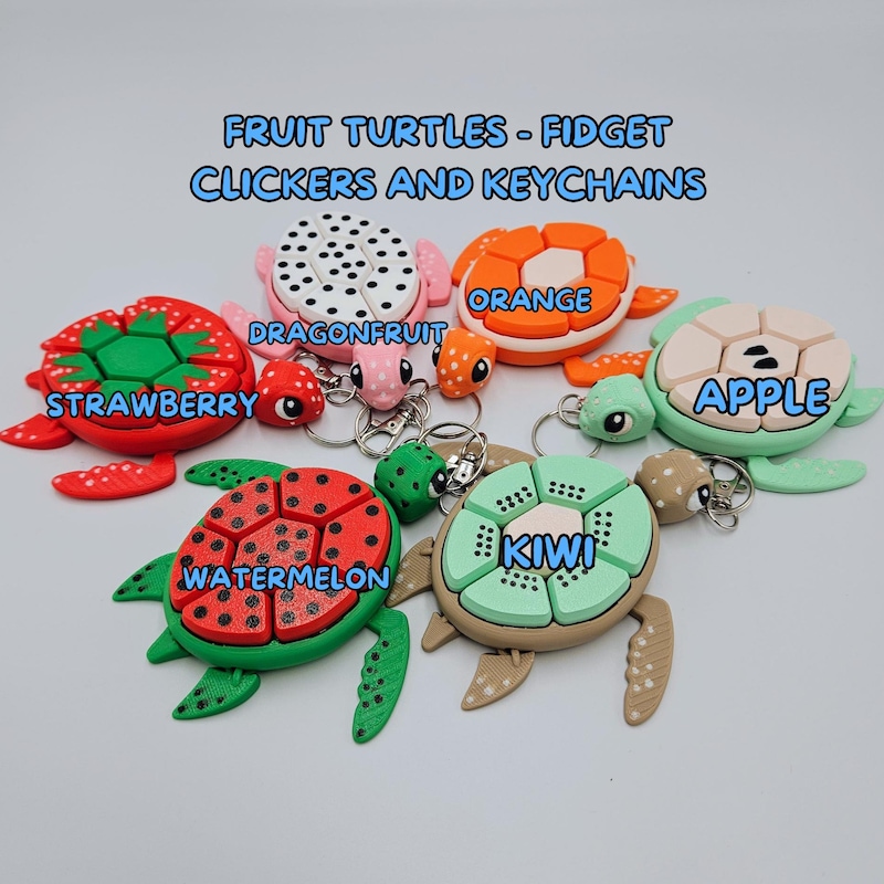 Fidget Keychain Turtle - Etsy