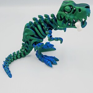 Flexi T-rex Fidget - Flexible Rexi With Bone 3D Printed Articulated ...