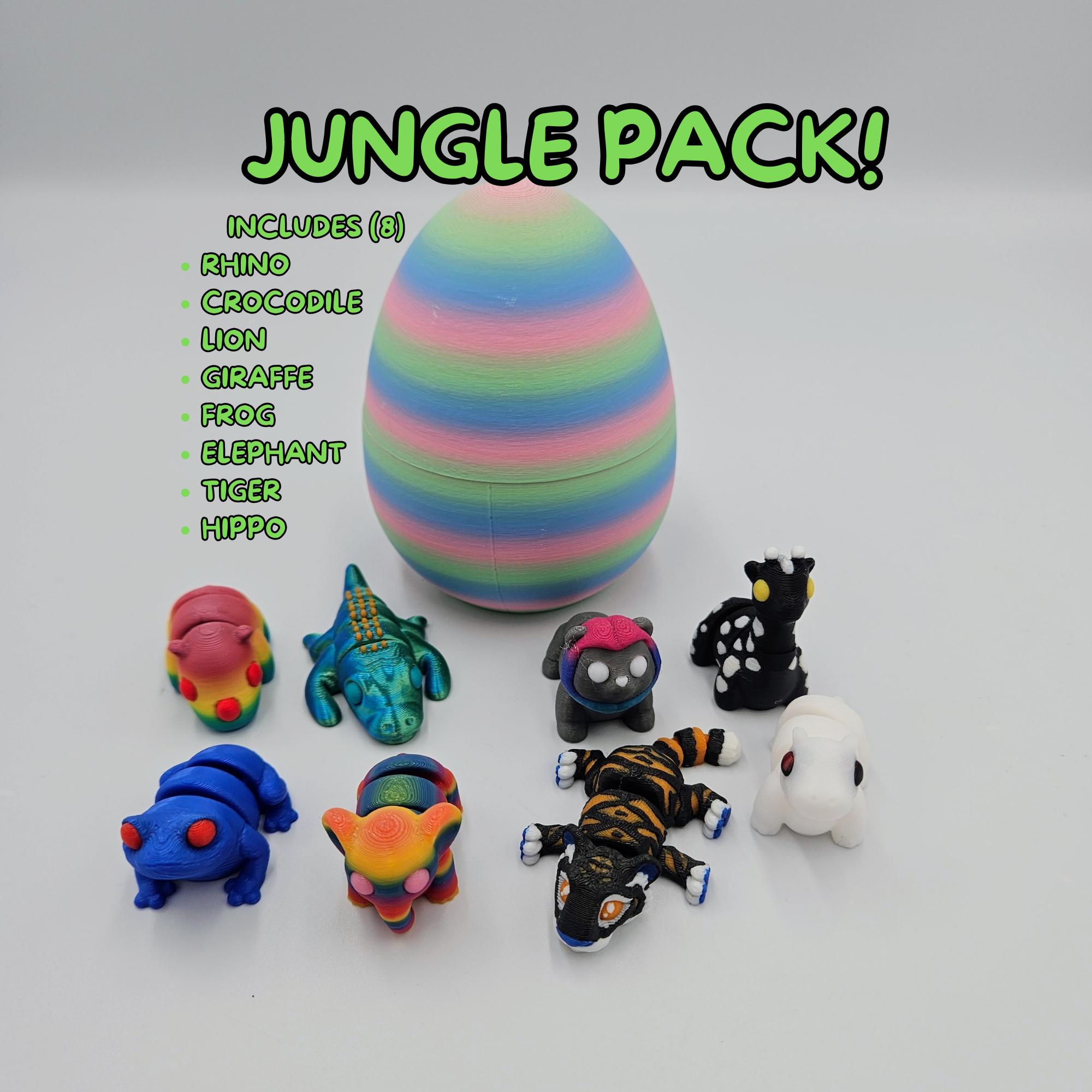 3d Printed Stuff 3D Printed Articulating Animal Figurines – 10-Pack 3d Toys