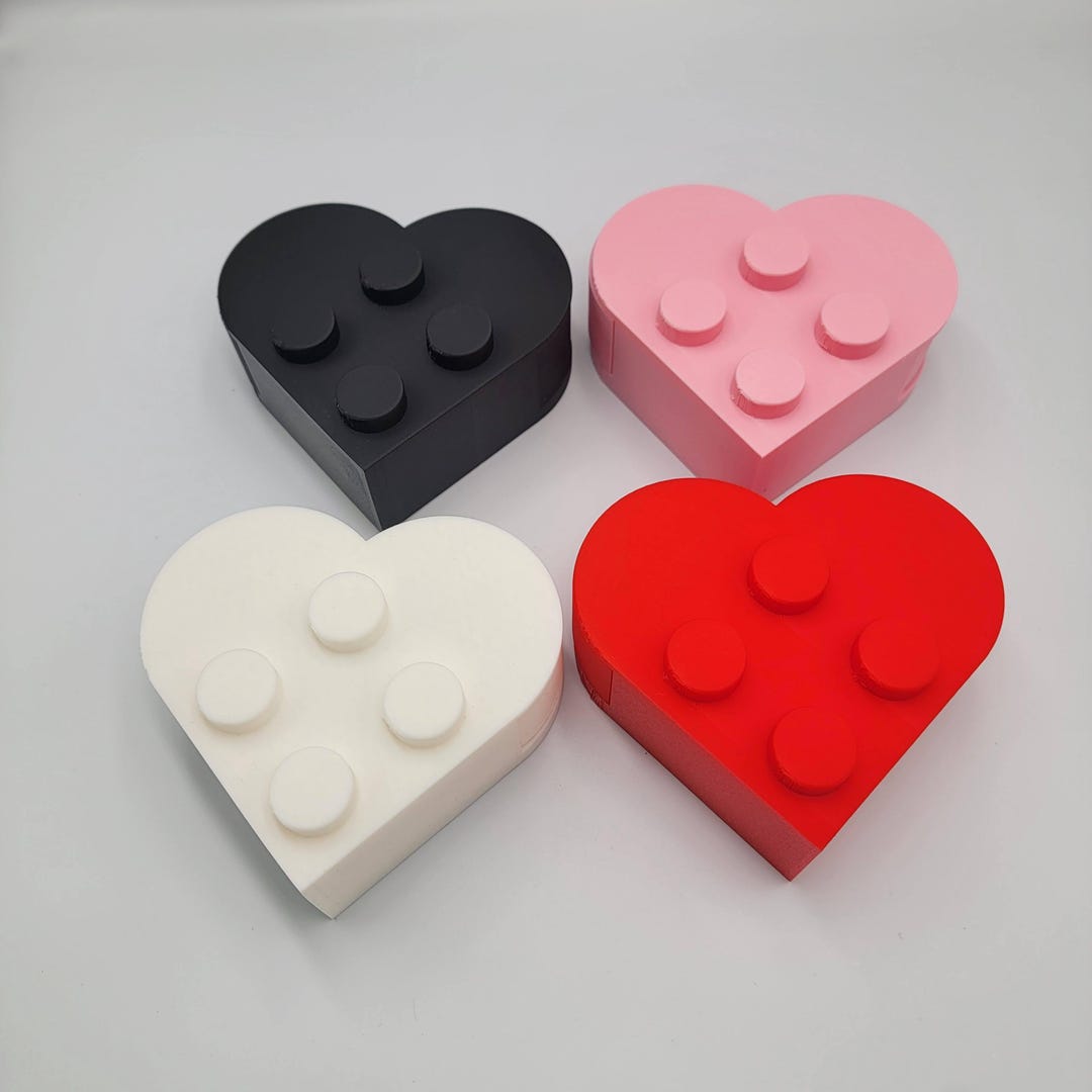 3D Printed Heart Bricks • Buildable Love Blocks • Valentine Decor ...