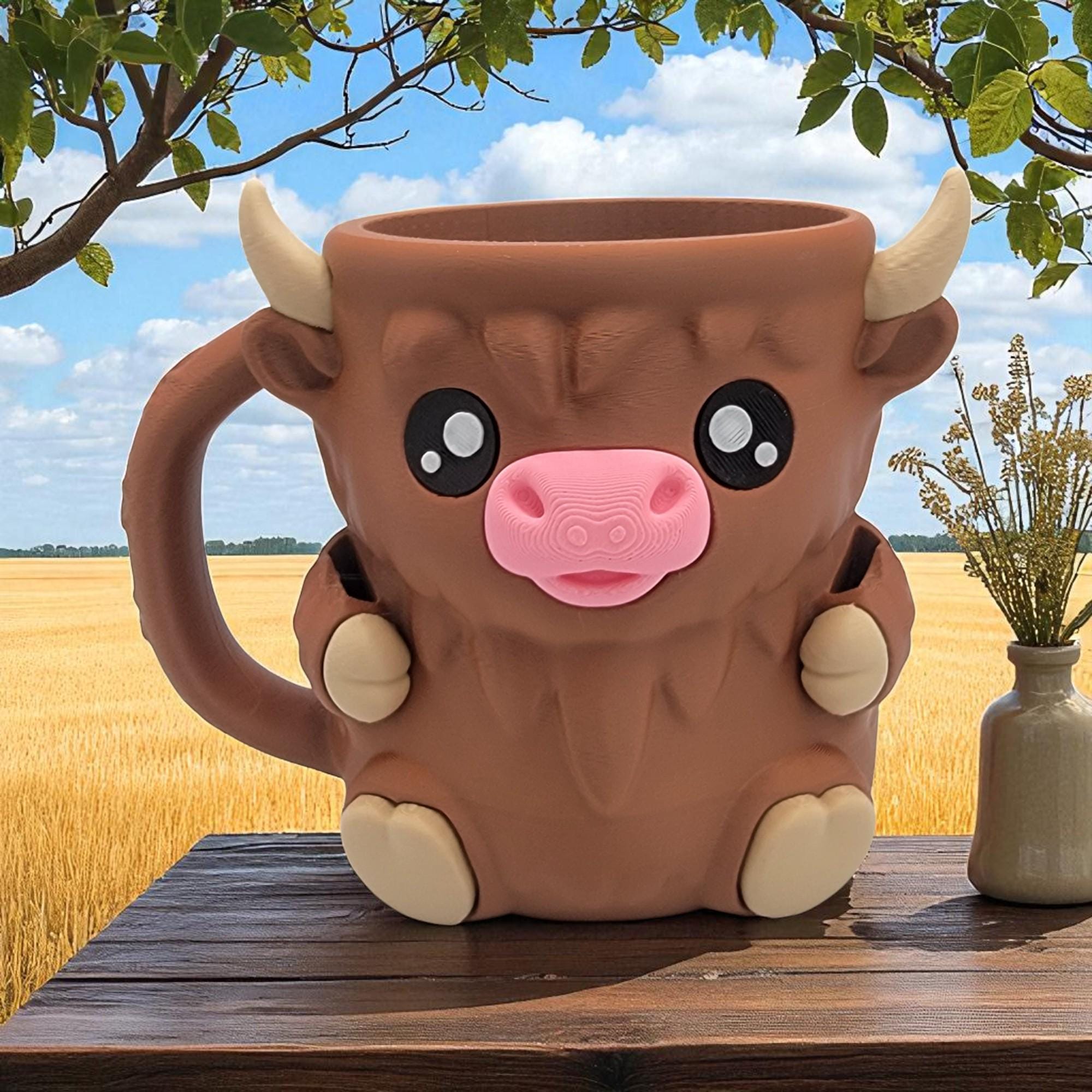 Highland Cow Shaped Ice Cream Pint | Cute Farm Animal Dessert - Etsy