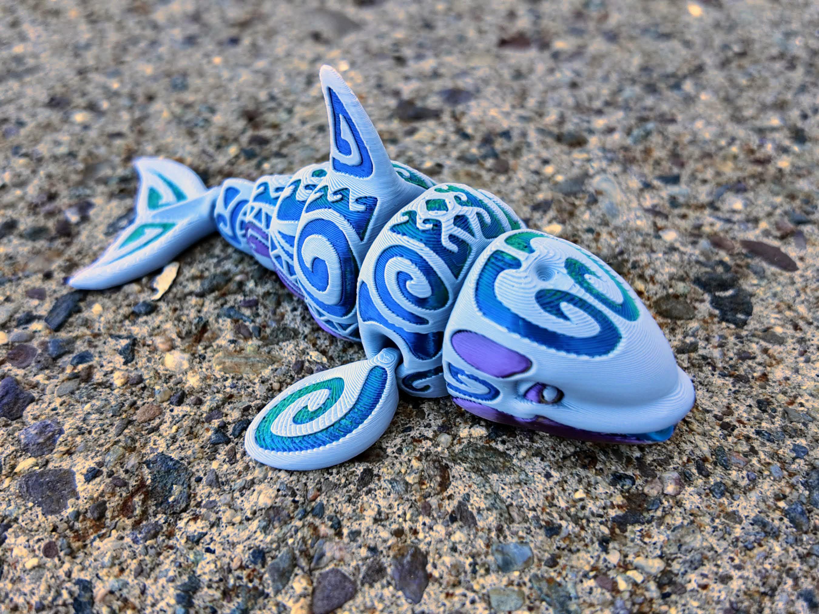 Tattooed Orca Articulating Fidget Toy - Mystery Colors - Joints ...