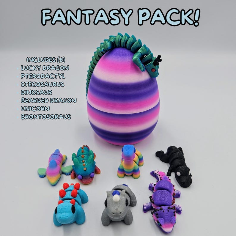 Mystery Mini Animal Packs - 3D Printed Articulating Figurines 30 ...