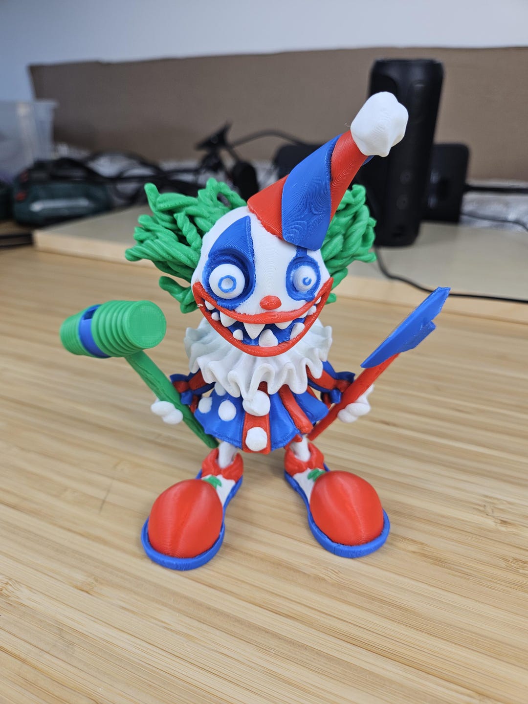 Scary Circus Clown Articulating Joints Fidget Toy - With Accessories ...