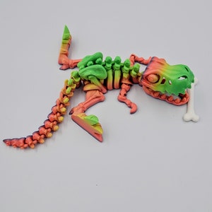 Flexi T-rex Fidget - Flexible Rexi With Bone 3D Printed Articulated ...
