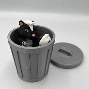 Trash Skunk Articulating Fidget Toy - Includes Trash Can and Lid - ADHD ...