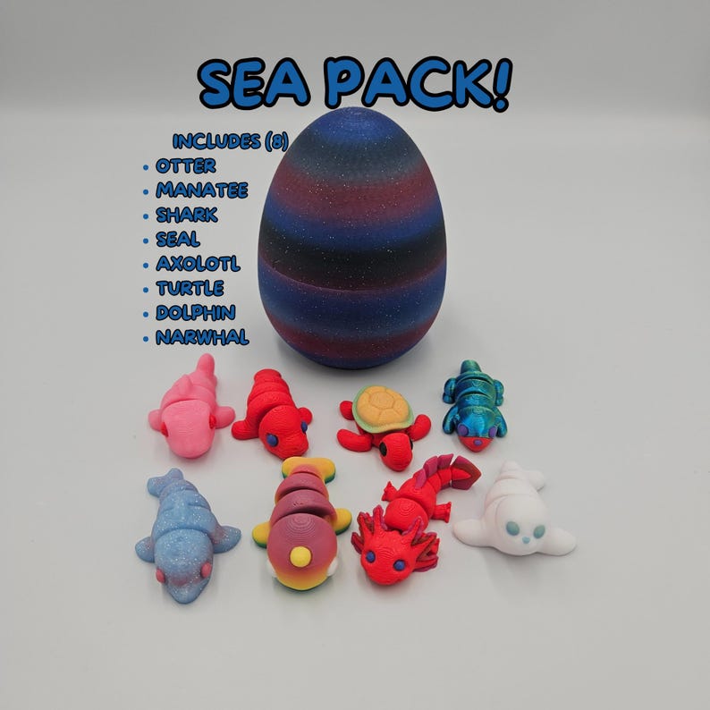 Mystery Mini Animal Packs - 3D Printed Articulating Figurines 30 ...