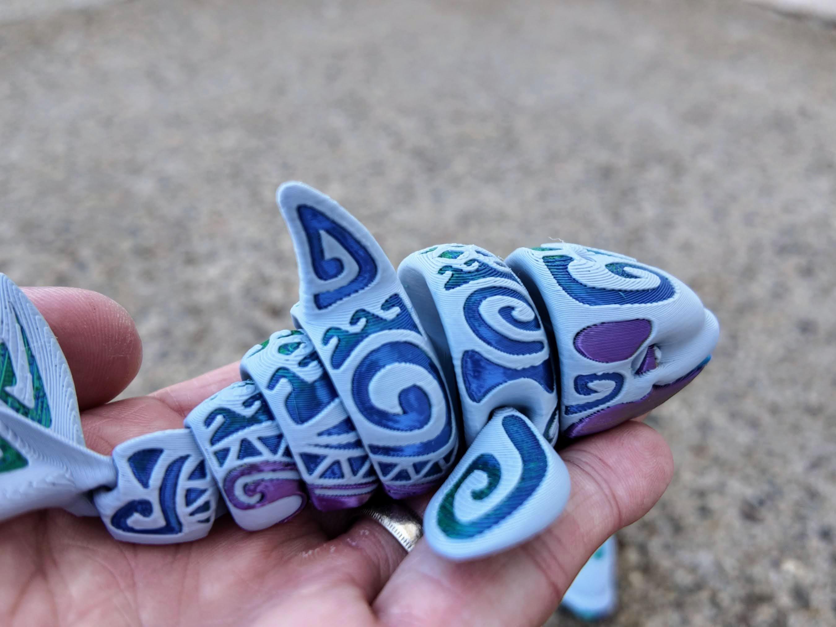 Tattooed Orca Articulating Fidget Toy - Mystery Colors - Joints ...