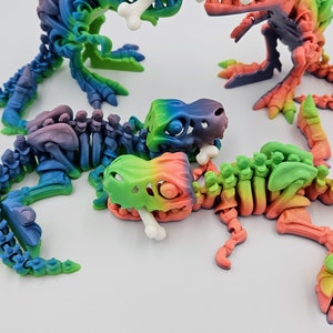Flexi T-rex Fidget Flexible Rexi With Bone 3D Printed Articulated Toys ...