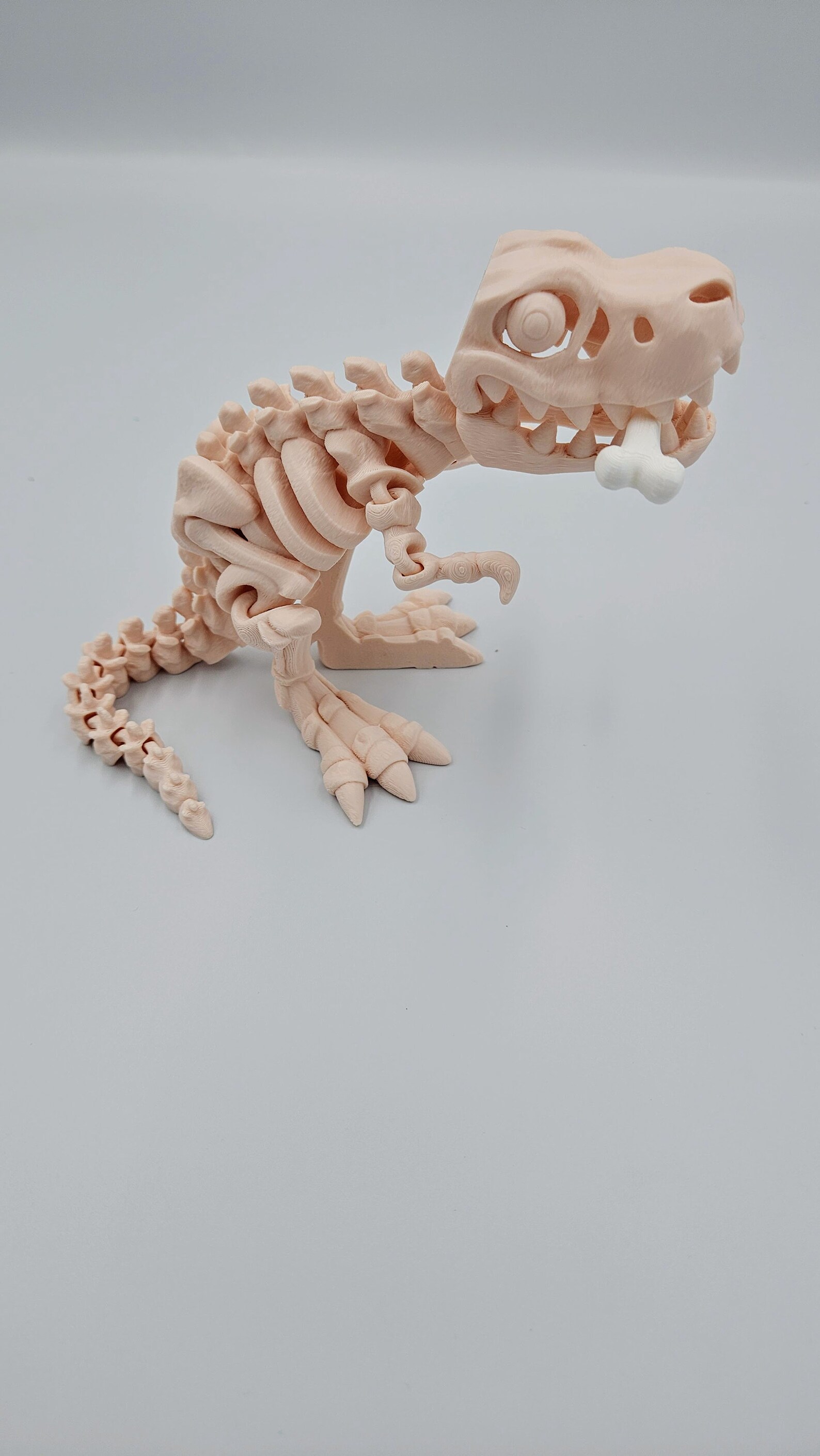 Flexi T-rex Fidget - Flexible Rexi With Bone 3D Printed Articulated ...