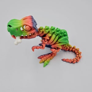 Flexi T-rex Fidget Flexible Rexi With Bone 3D Printed Articulated Toys ...