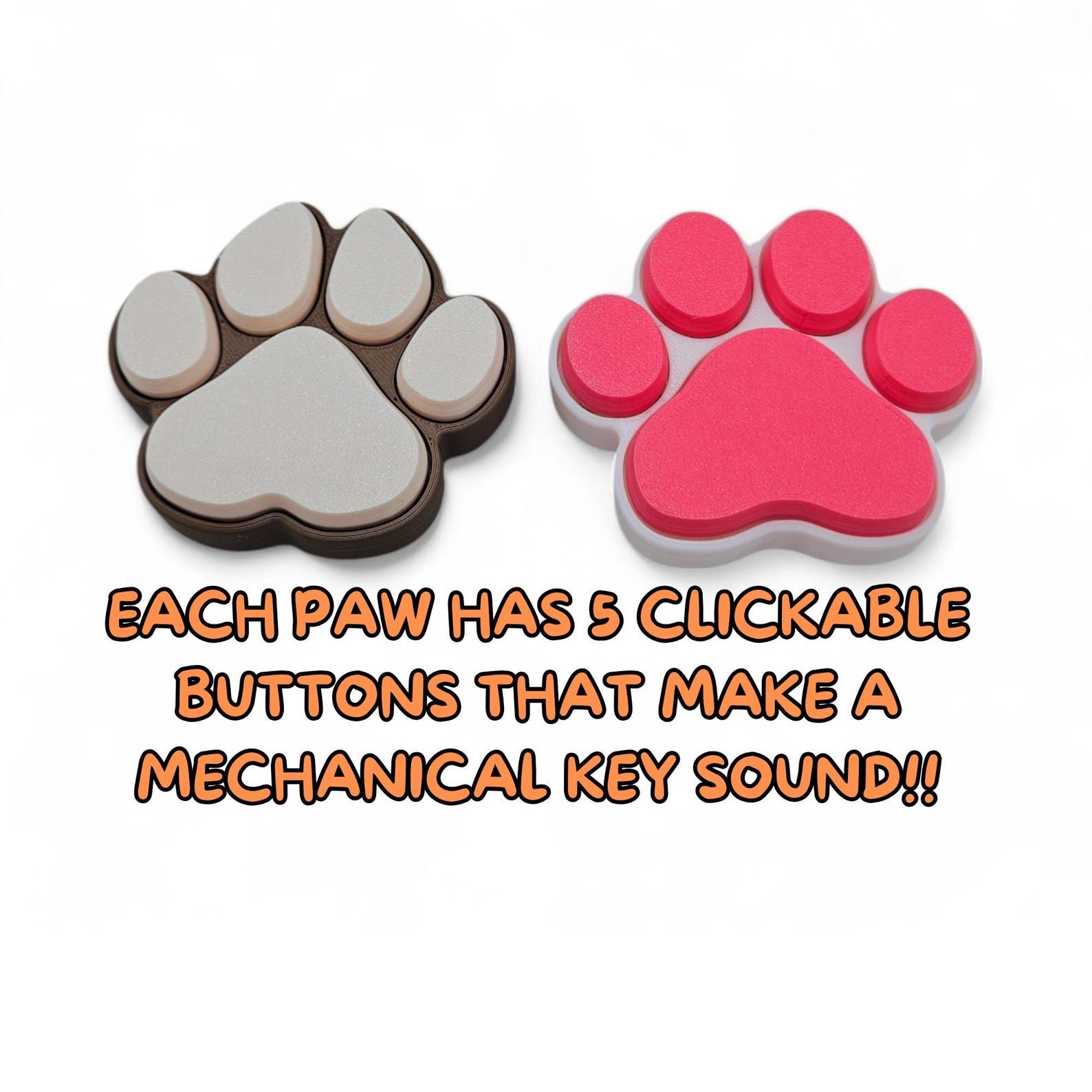 Dog and Cat Paw Fidget Clickers Desktop Toys - Sensory Toy - Autism ...