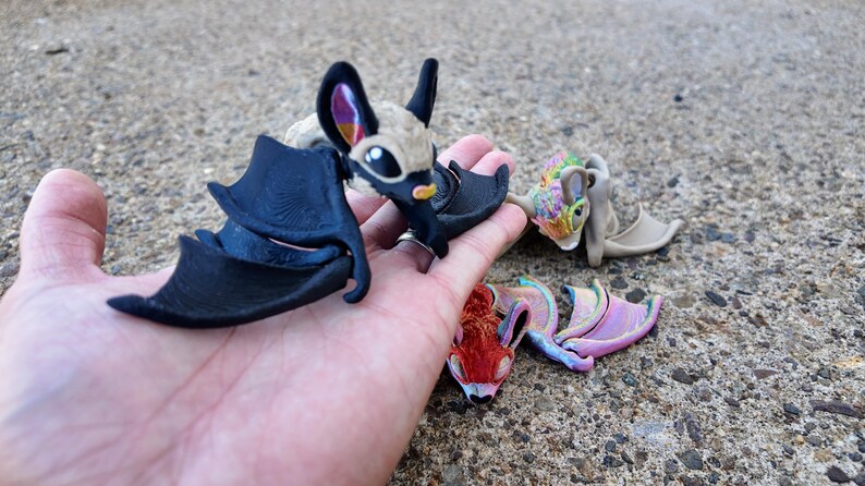 7" Tiny Bat Articulating Fidget Toy - Halloween-themed Decor - Desktop ...