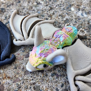 7" Tiny Bat Articulating Fidget Toy - Halloween-themed Decor - Desktop ...