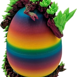 Mystery Dragon Egg Articulating Dragon Fidget Toy - 3D Printed Flexi ...