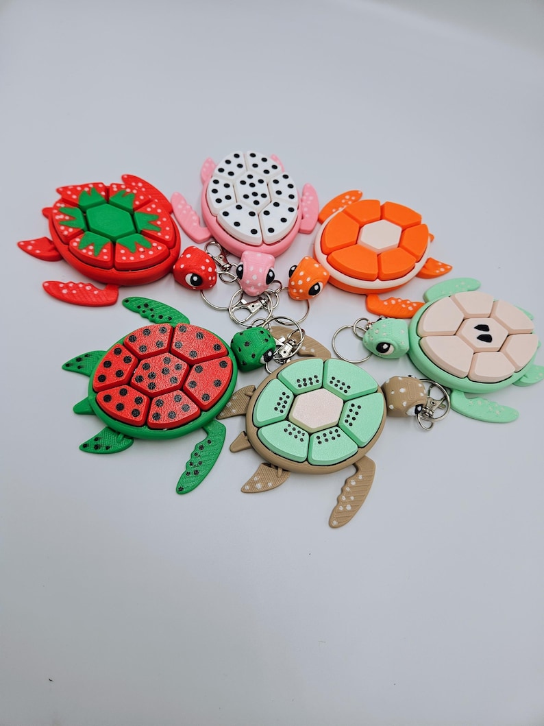 Turtle Fidget Clickers - Fruit Series Desktop and Keychains - Sensory ...