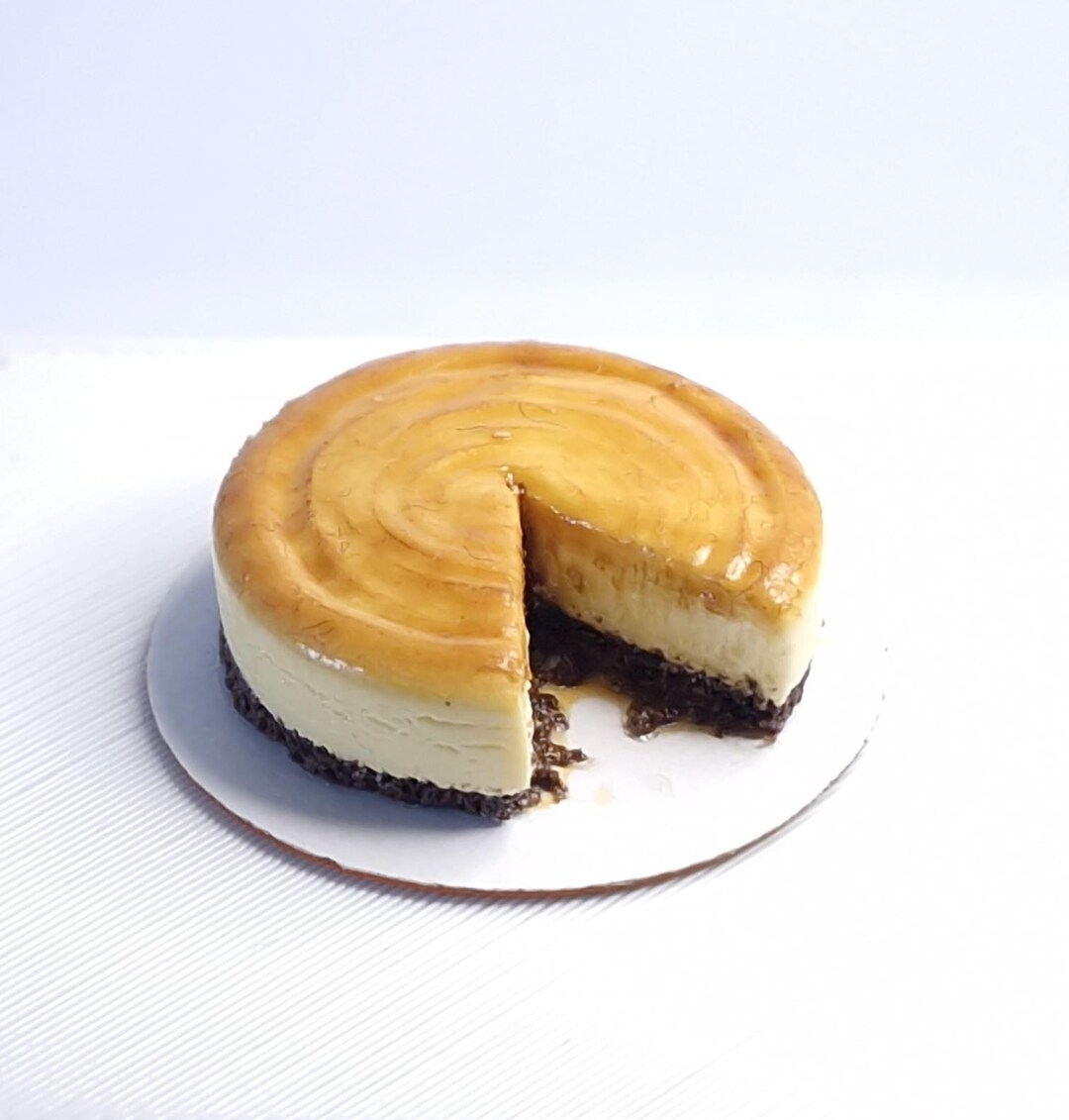 Miniature Toffee Cheesecake - 1:12 Scale, Realistic Dollhouse ...
