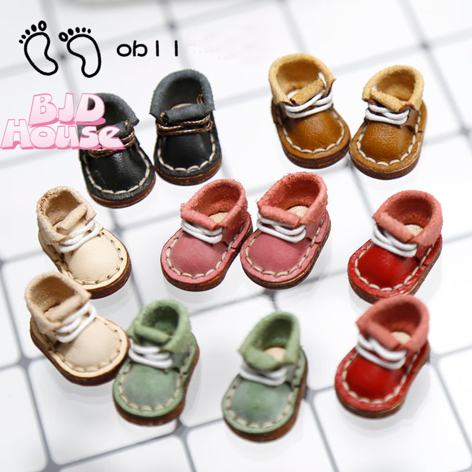 Obitsu11 Shoes Nendoroid Leather Shoes Lace-up Shoes Ob11 - Etsy