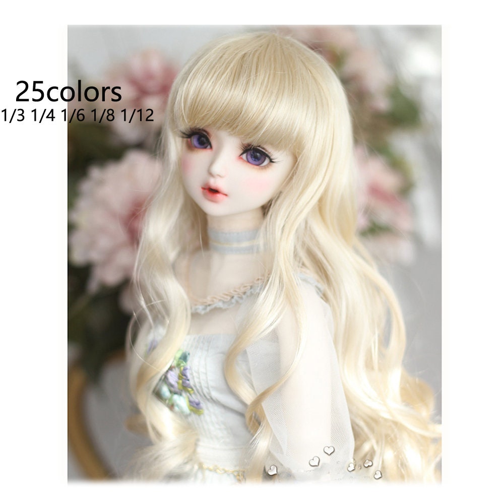 BJD wig 25 colors to choose from 1/3 1/4 1/6 1/8 Fashion long | Etsy