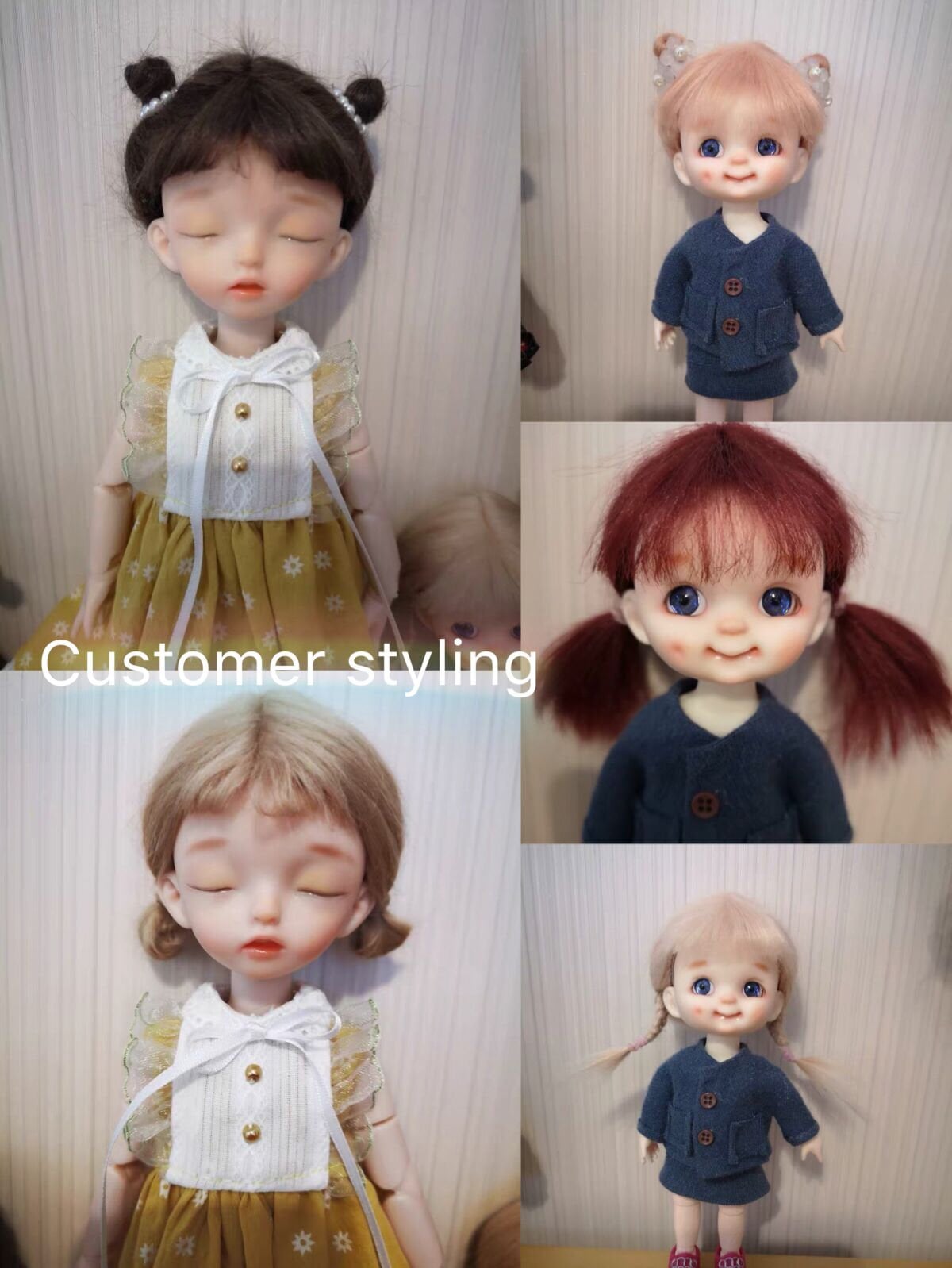 BJD Wig SD Msd Yosd Dolls Wig 3-4 5-6 6-7 - Etsy Canada