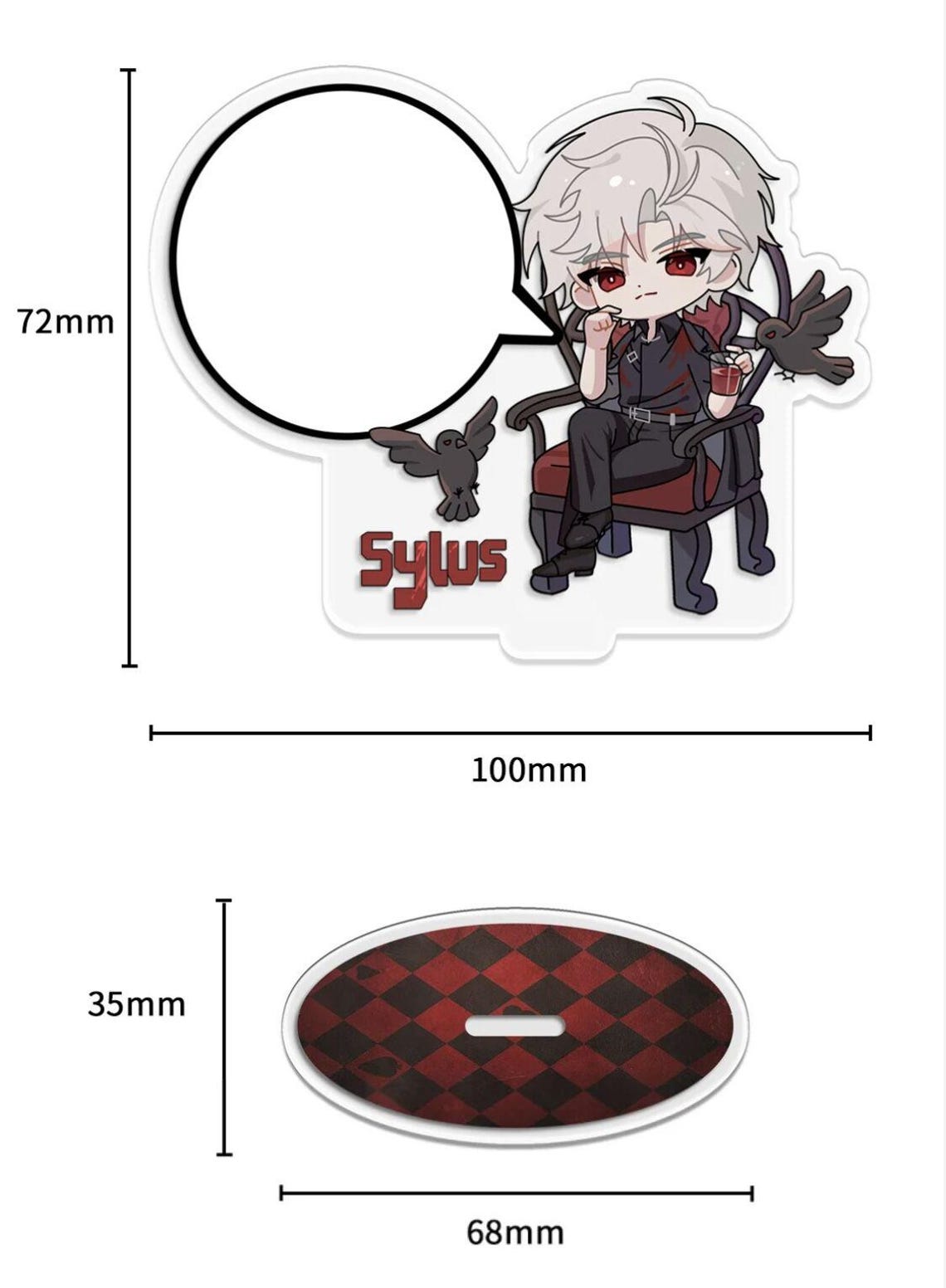 Love and Deepspace Sylus Cartoon Acrylic Standee シン、진운 Standee Sylus ...