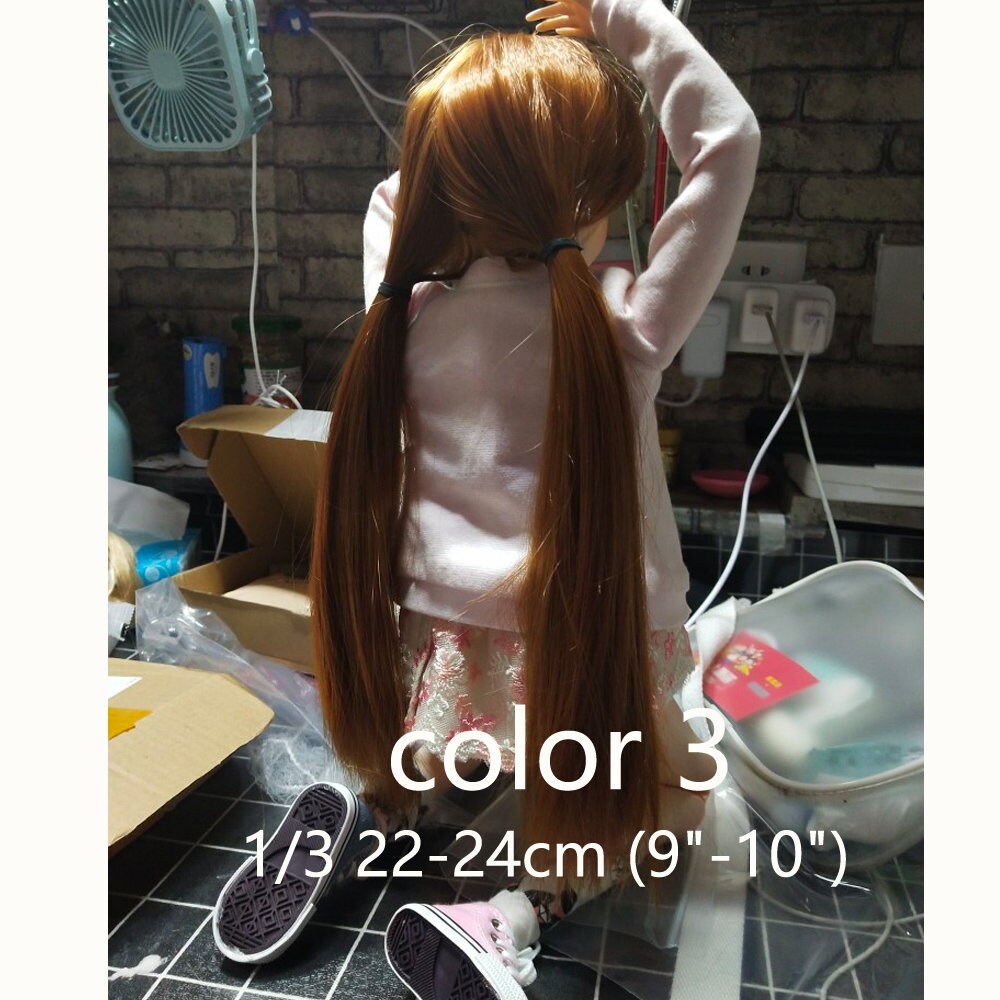 25 Colors 1/3 1/4 1/6 Bjd Hair High Temperature Long Straight - Etsy