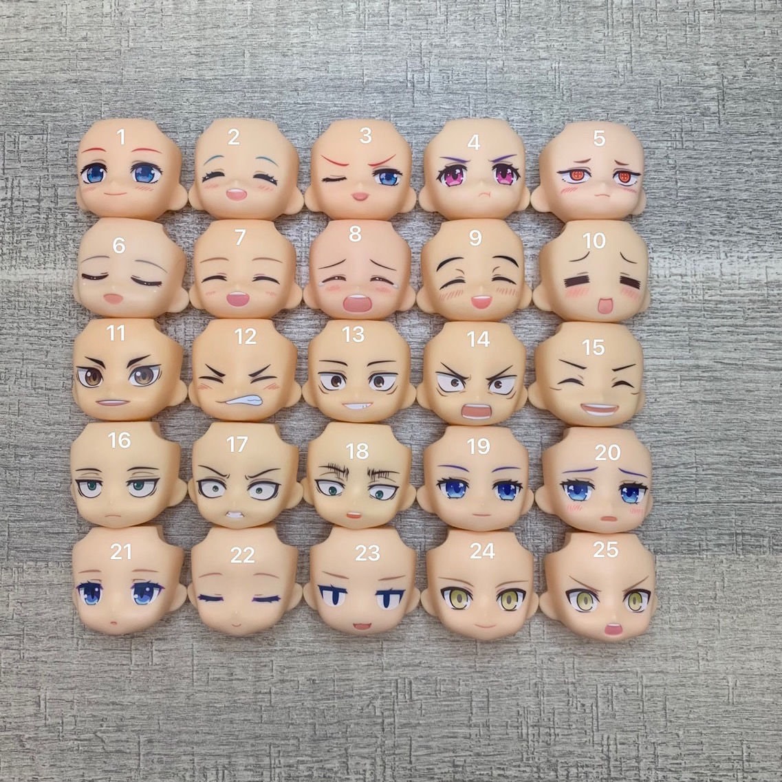 Nendoroid Face Replacement Face Blue Eyes Smile Face - Etsy