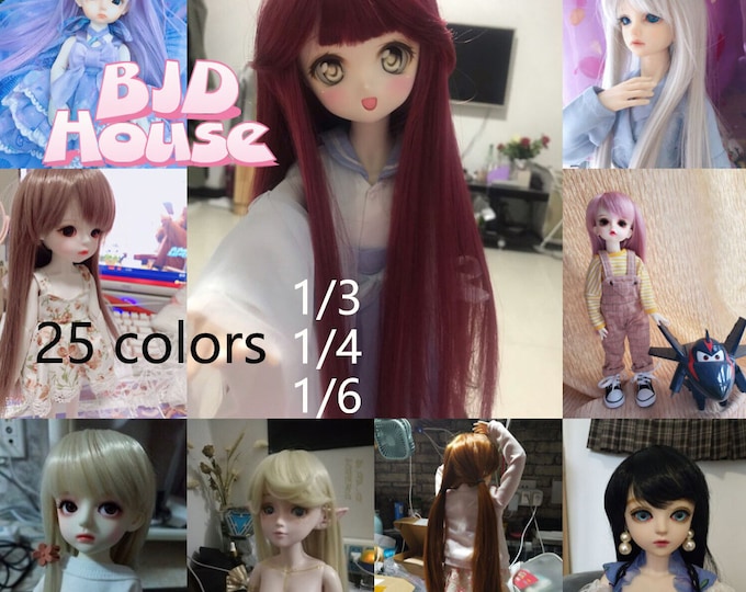 BJD Wig 25 Colors to Choose From 1/3 1/4 1/6 1/8 Fashion Long - Etsy