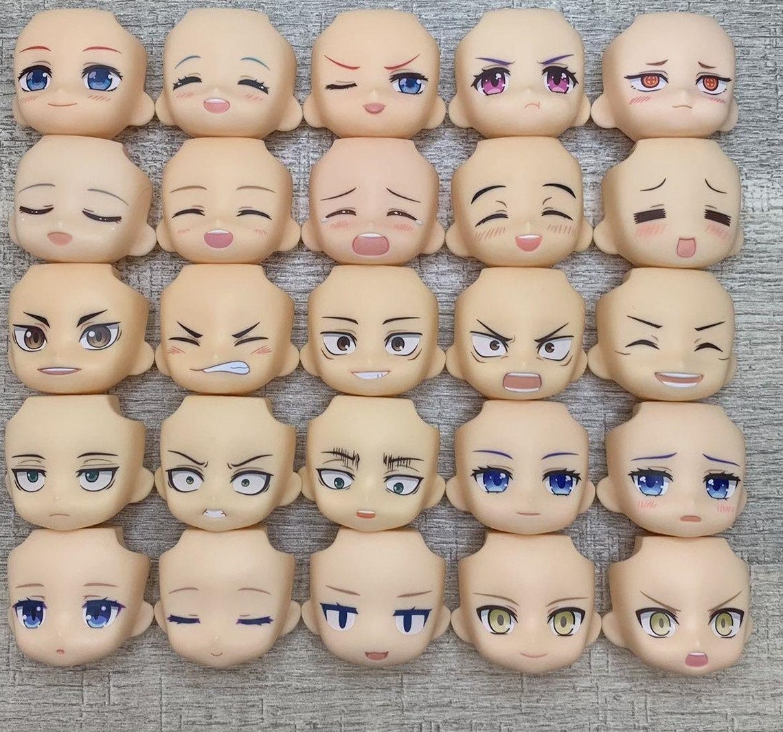 Nendoroid Face Replacement Face Blue Eyes Smile Face - Etsy