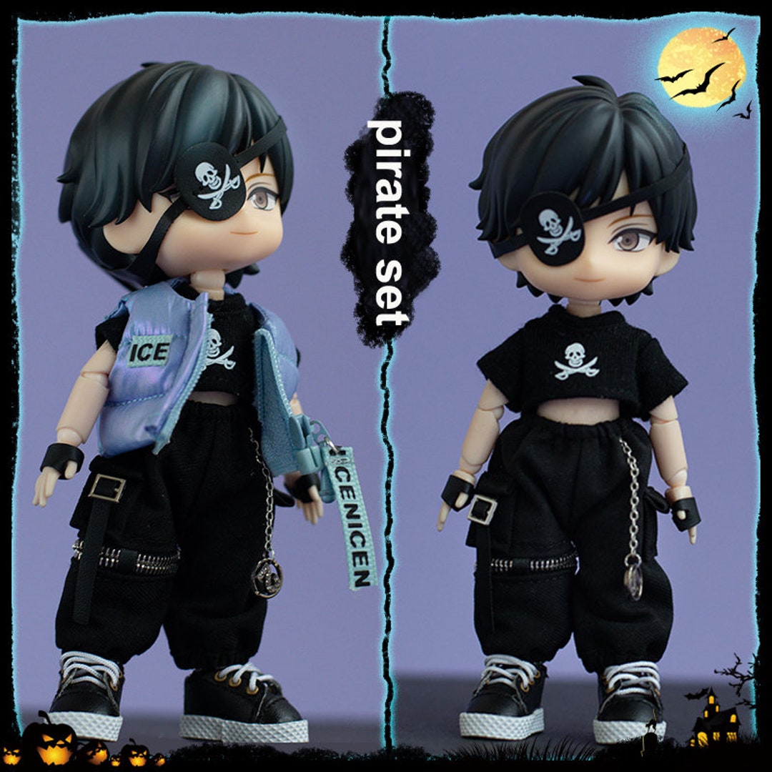 5pcs Set Dark Pirate Cyclops Suit Nendoroid Clothes Obitsu11 1/12BJD ...