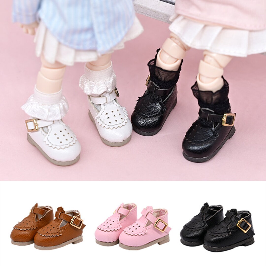 6 Colors Obitsu11 Clothes Shoes Nendoroid Shoes 1/12BJD Leather Shoes ...