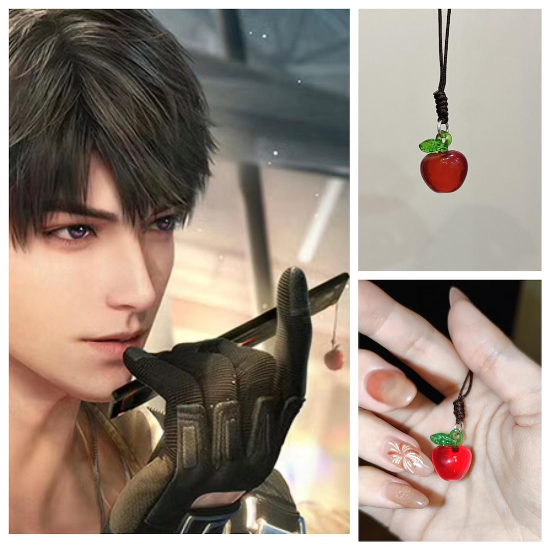 Cute Caleb Red Apple Phone Charm Game Love and Deepspace Apple Phone ...